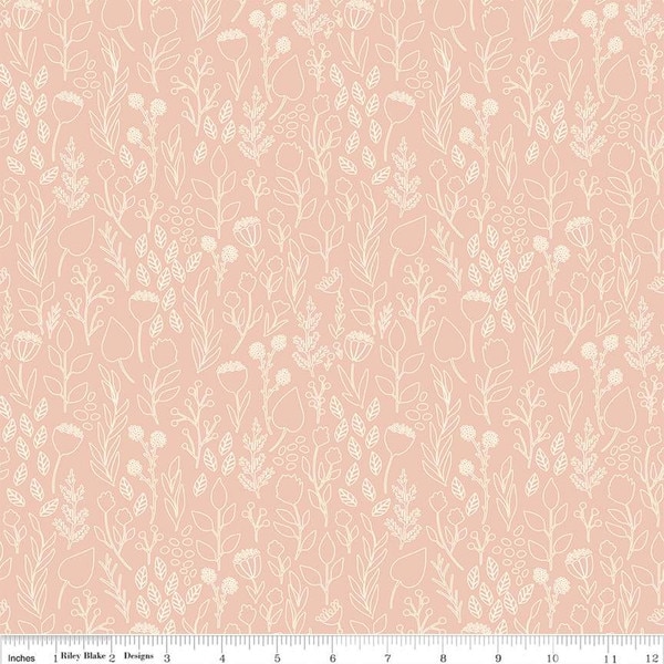 Blush N Butterscotch Outlines Blush Riley Blake Designs
